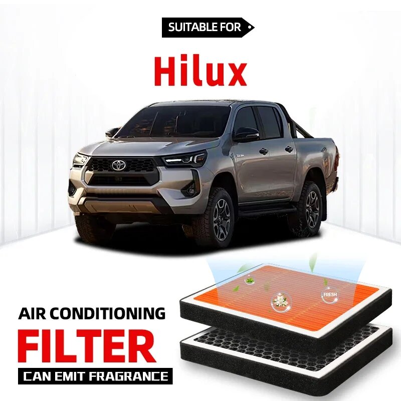 Фильтр салонный для Toyota Hilux, воздушный фильтр с активированным углем, фильтр кондиционера с ароматизатором для очистки воздуха в салоне автомобиля.