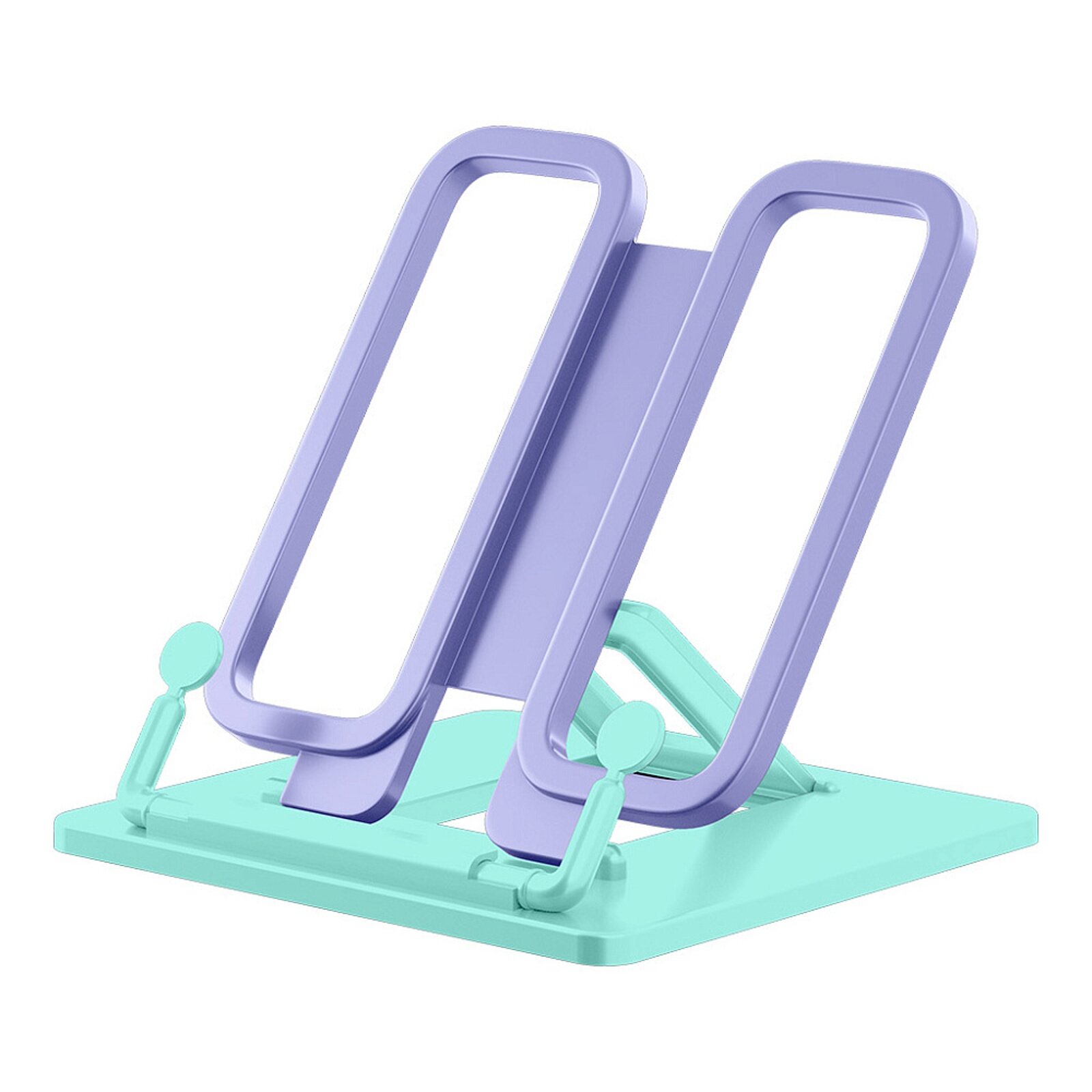Подставка для книг с держателем ErichKrause Base, Pastel Mint, пластиковая, мятная с фиолетовым