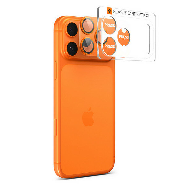 Защитное стекло Spigen Glas.tR EZ Fit Optik Pro XL для iPhone 17 Pro (AGL10645) Orange