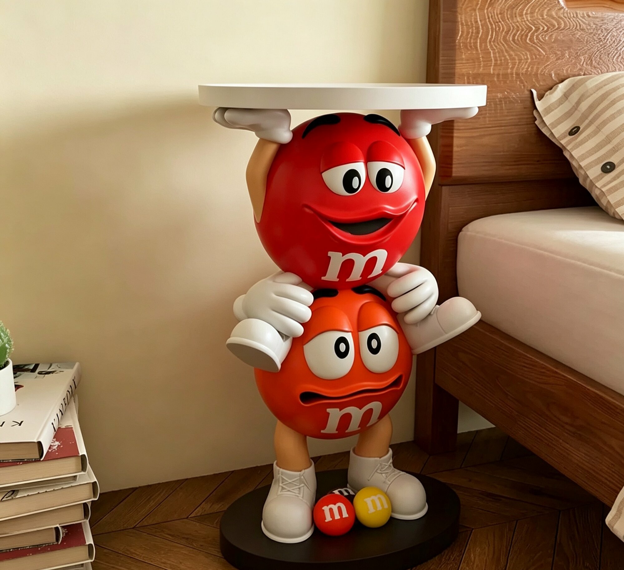 Приставной столик в виде персонажей конфет M&M’s, напольная декоративная статуэтка