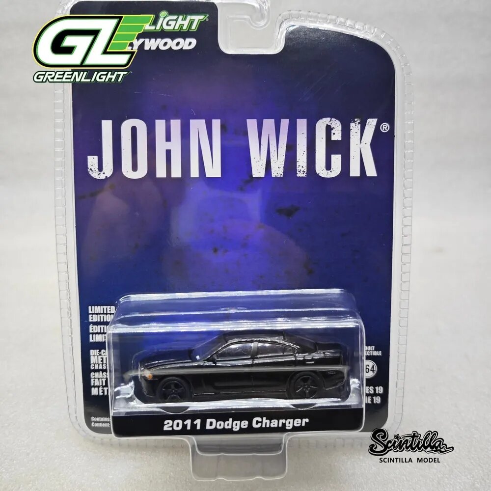 Машинка GREENLIGHT collectibles 1/64 #Hollywood John Wick 2011 Dodge Charger-01 Литой под давлением автомобильной модели