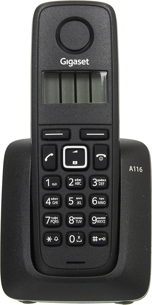 Р/Телефон Dect Gigaset A116 RUS черный АОН