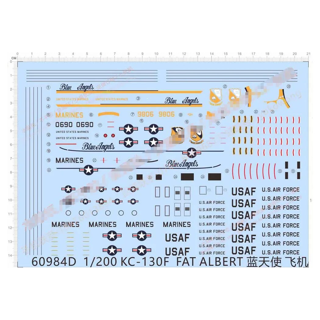 Набор для сборки модели самолета TWPUZZ 1/200 USAF USN Marines KC-130F