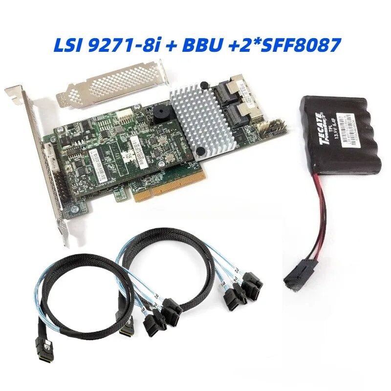 LSI MegaRAID SAS 9271-8i 1ГБ кэш 2208 RAID карта Card and 8643