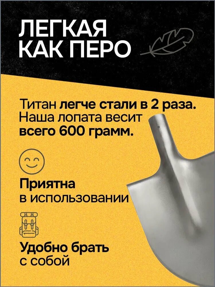 Лопата штыковая 22 см — фото 1