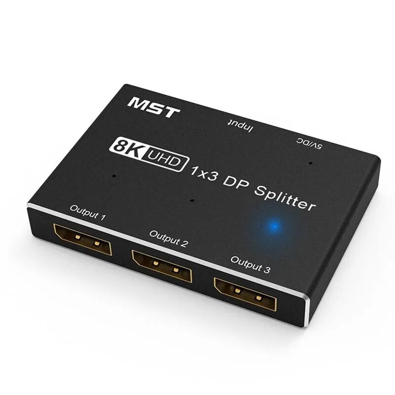 Разветвитель Displayport 8K 1X3 DP 8K60Hz 4K120Hzz MST Hub Мультимониторный разветвитель с расширенным дисплеем и зеркальным режимом
