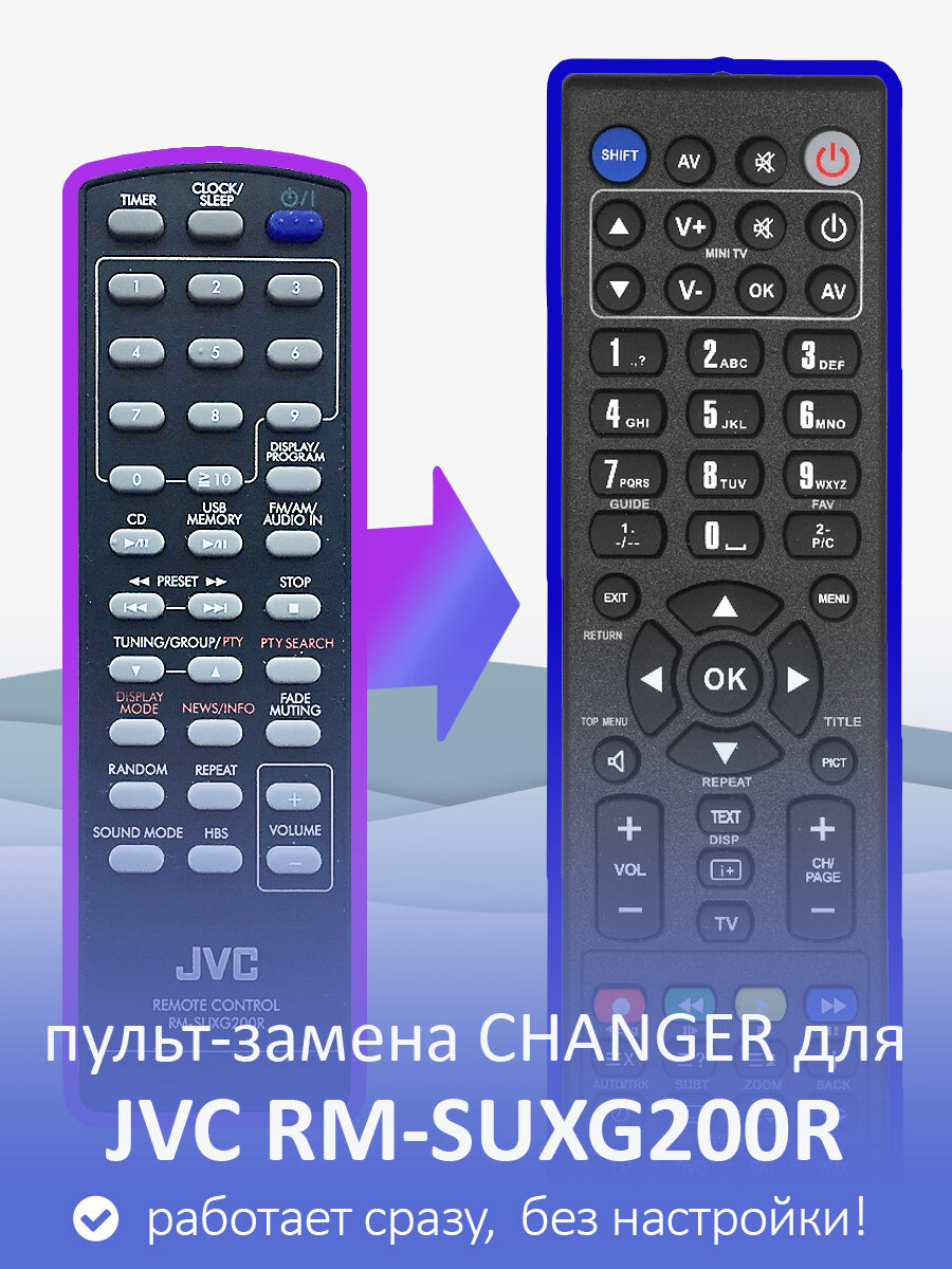 Пульт-замена для JVC RM-SUXG200R