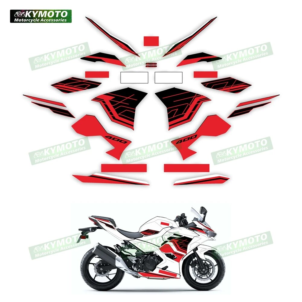 Наклейка на мотоцикл для Kawasaki NINJA400 Ninja 400, Гоночное украшение, топливный бак, NINJA400-12