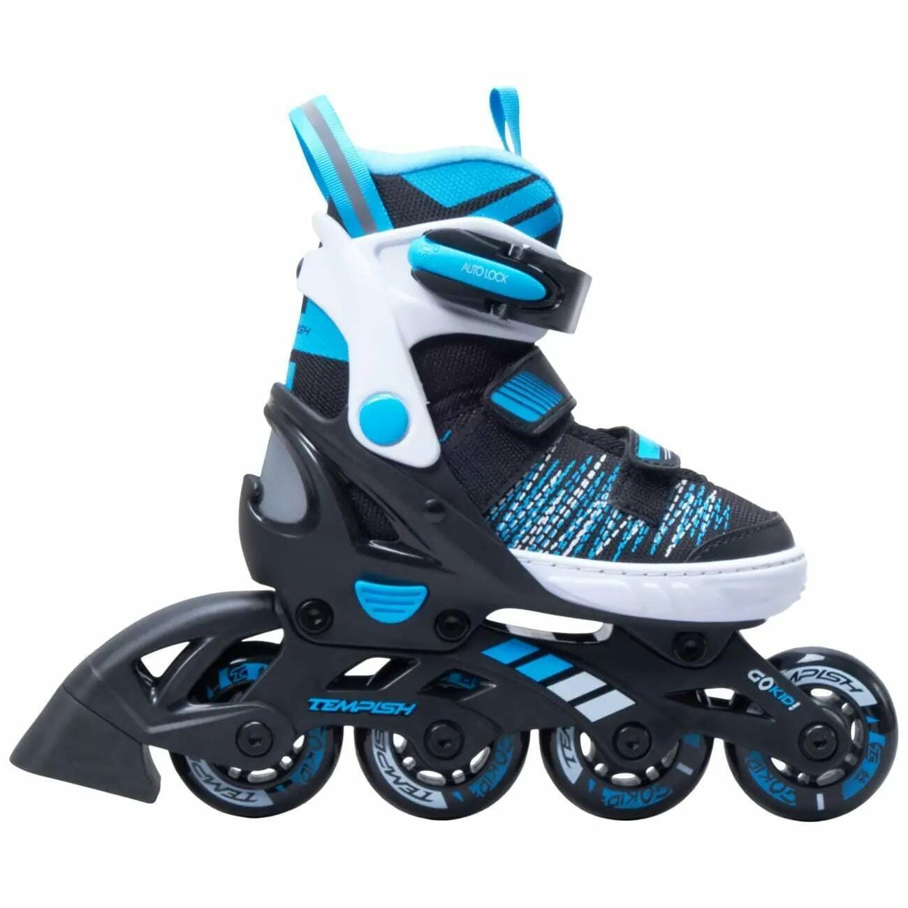 DECATHLON ролики Tempish Gokid, черный, размер 33/35, 70 мм