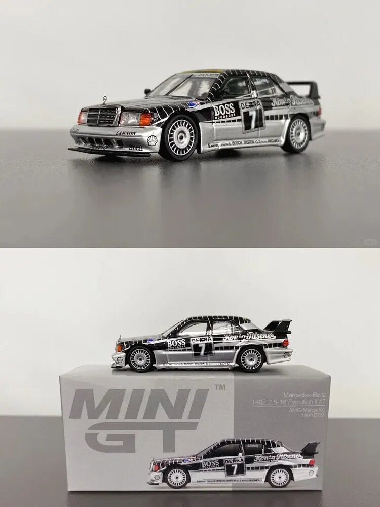 MINI GT 1:64 #312 Mercedes-Benz 190E 2.5-16 Evolution II #7 AMG-Mercedes 1990 DTM Коллекционная машинка