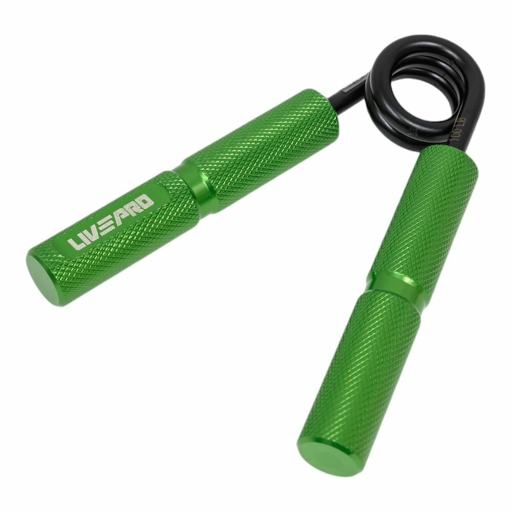 Эспандер LIVEPRO Aluminum Handle Grip, сопротивление 45, 3 кг, вес 195 г, диаметр пружины 6 мм, зеленый NL LP8285-100 00-00-00