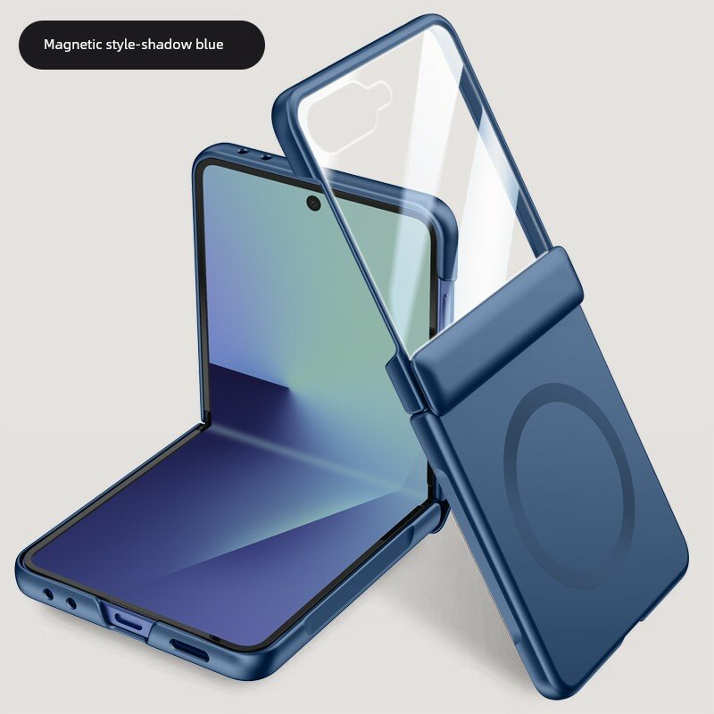 Чехол для Galaxy Z Flip7 с матовой поверхностью, пружинным шарниром, магнитной зарядкой и защитой от падений —