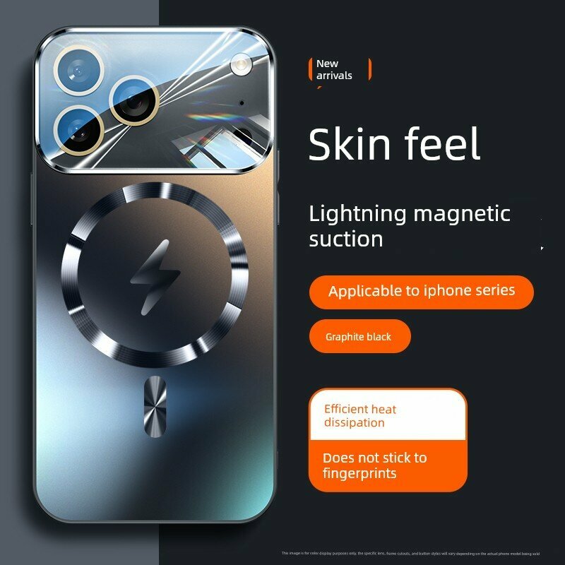 Чехол для iPhone 14 Pro с магнитной системой Magsafe, матовое стекло, защита от царапин и отпечатков пальцев