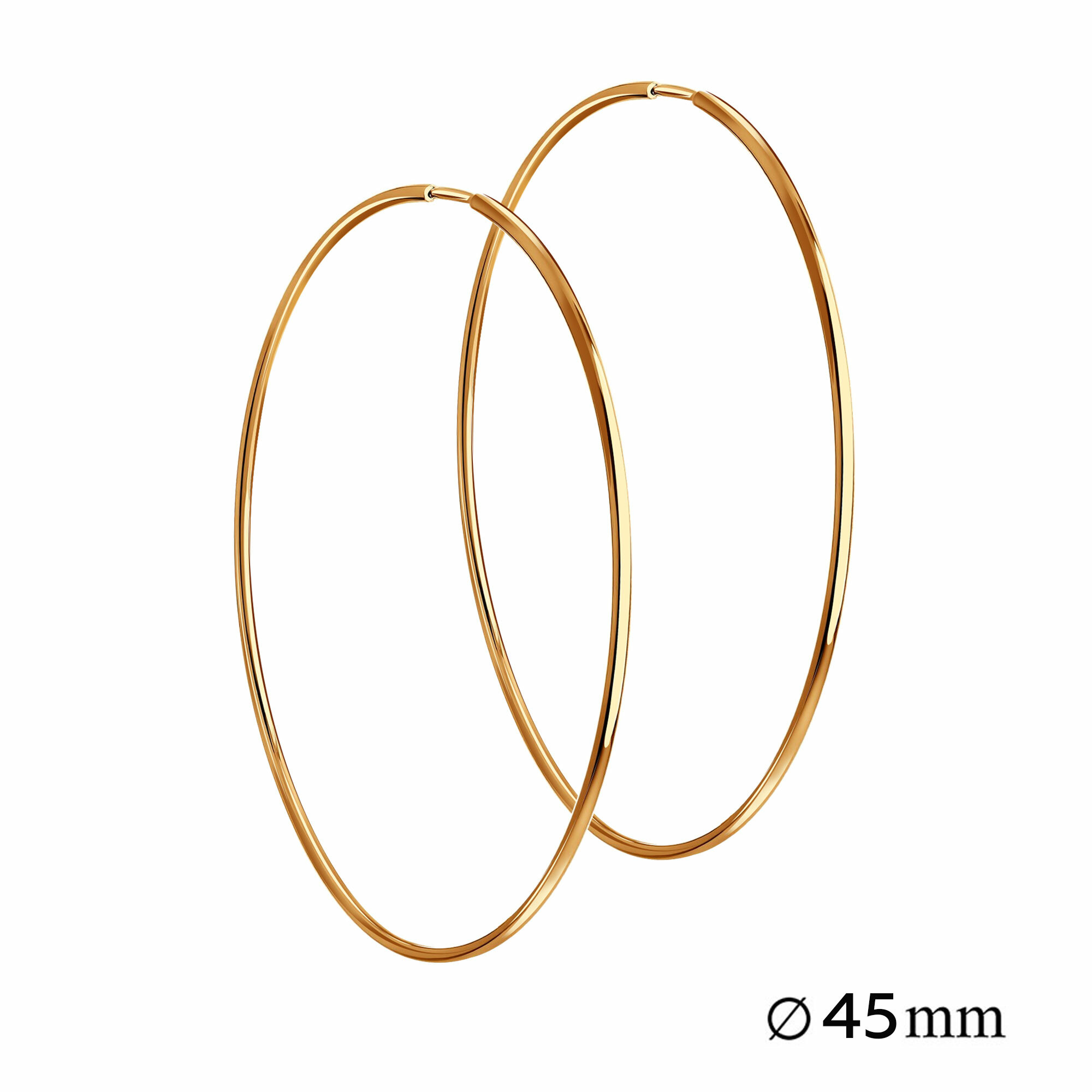 Серьги Diamant online, красное золото, 585 проба