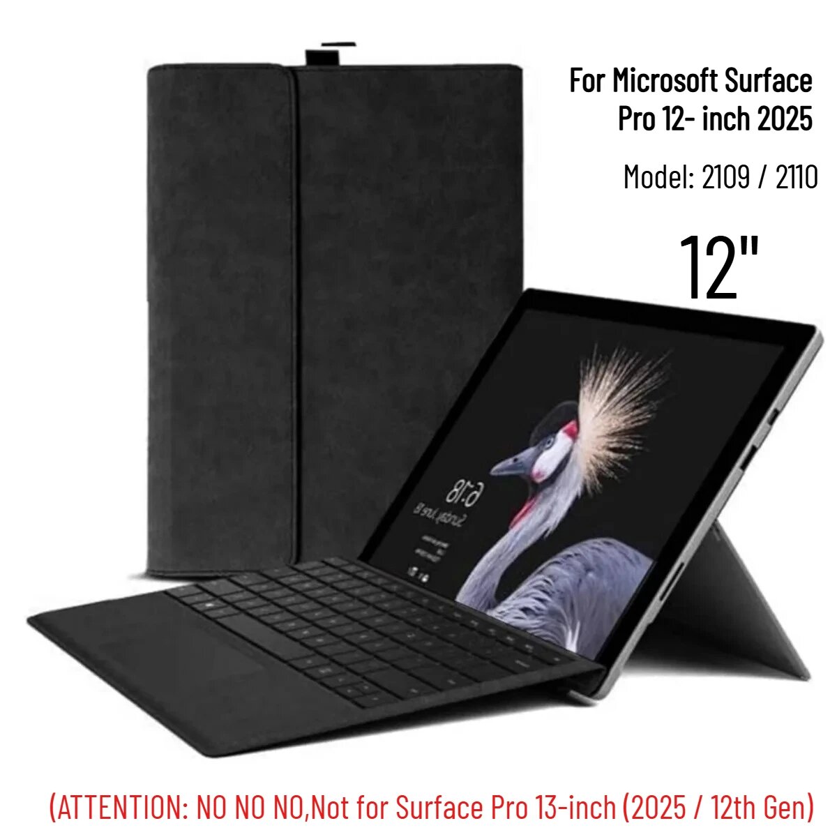 Чехол-портфель для Microsoft Surface Pro 12" 2025, Grey — фото 1