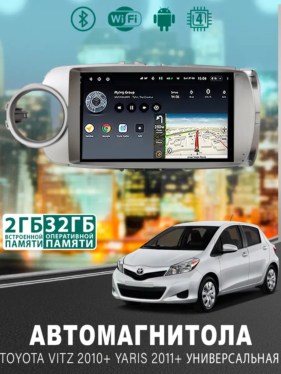 Магнитола TS7 для Toyota Vitz 2010+ Yaris 2011+ 2/32