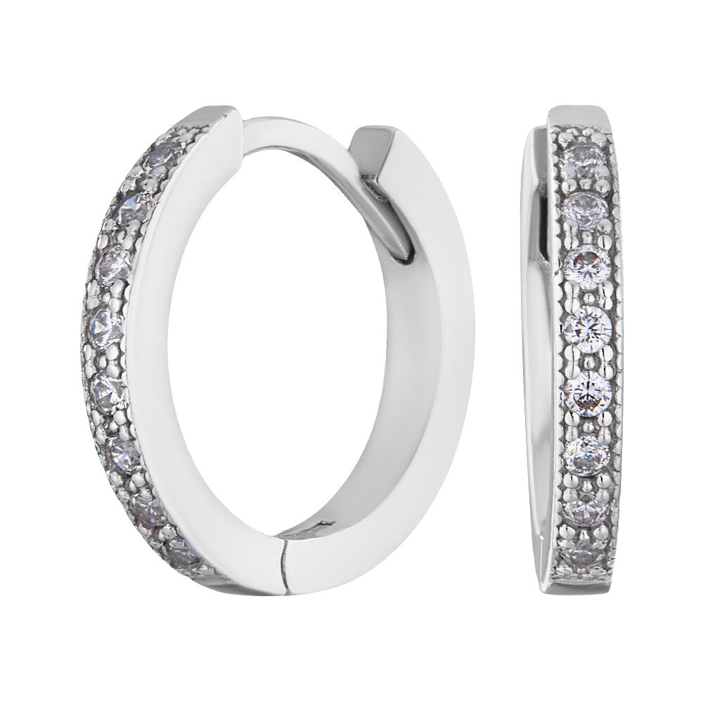 Серьги, 925 проба, фианит