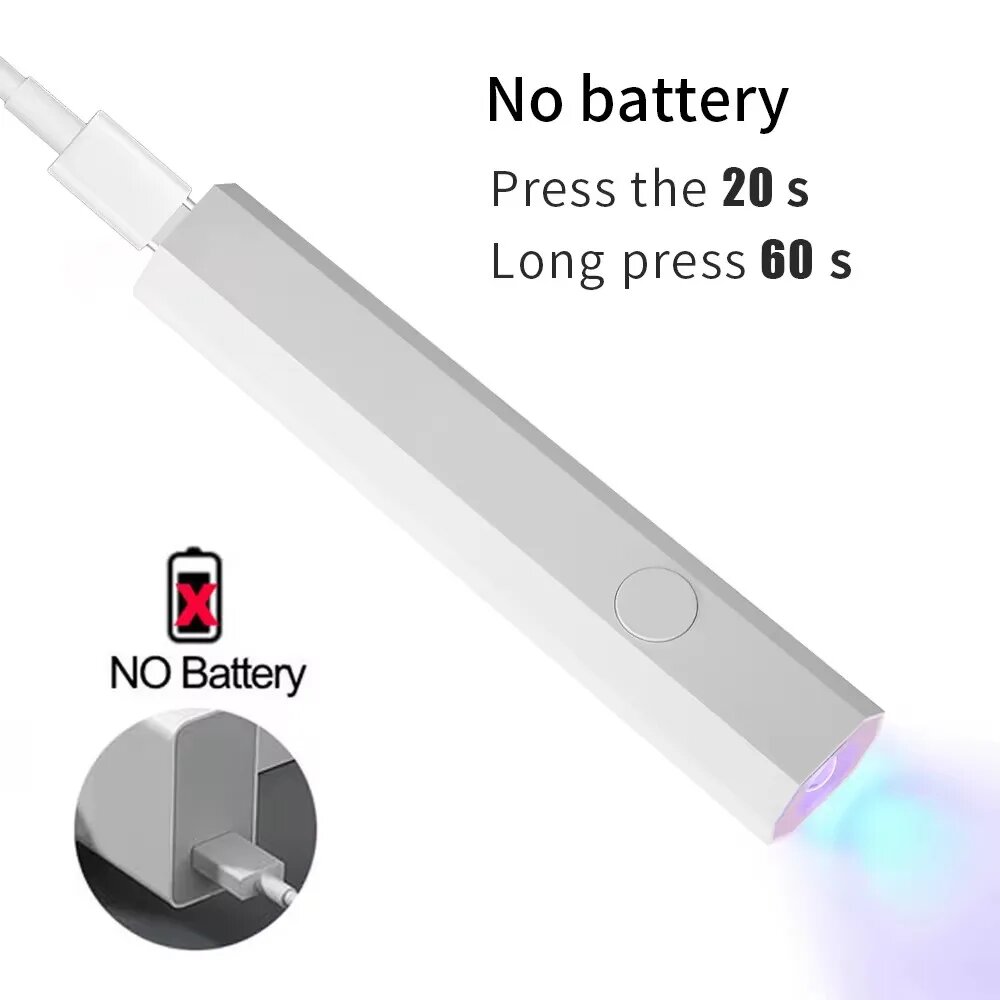 Беспроводная УФ/LED сушилка для ногтей YIKOOLIN White Charging Model