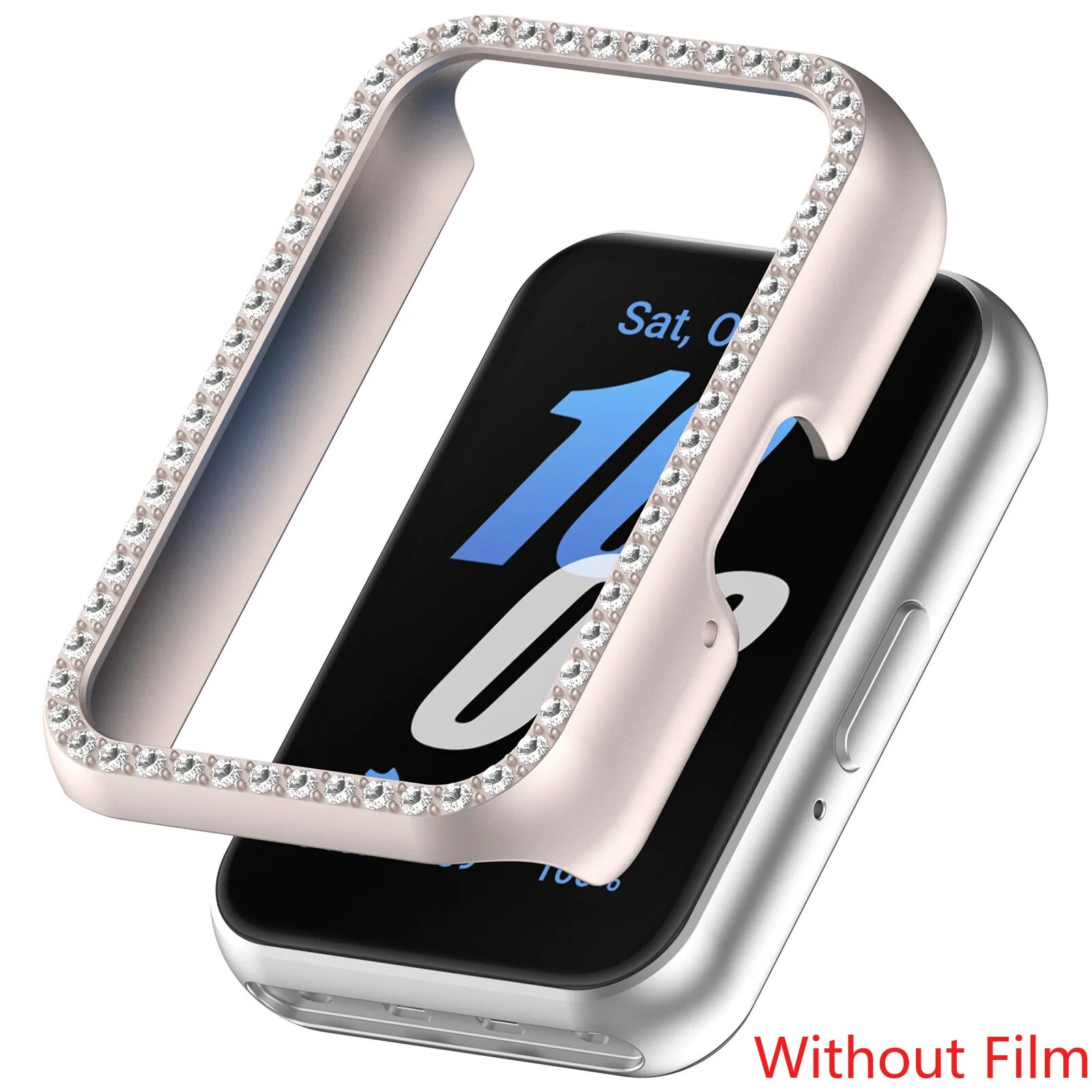 Блестящий чехол для Apple Watch с кристаллами, Color: 1-StarMatte