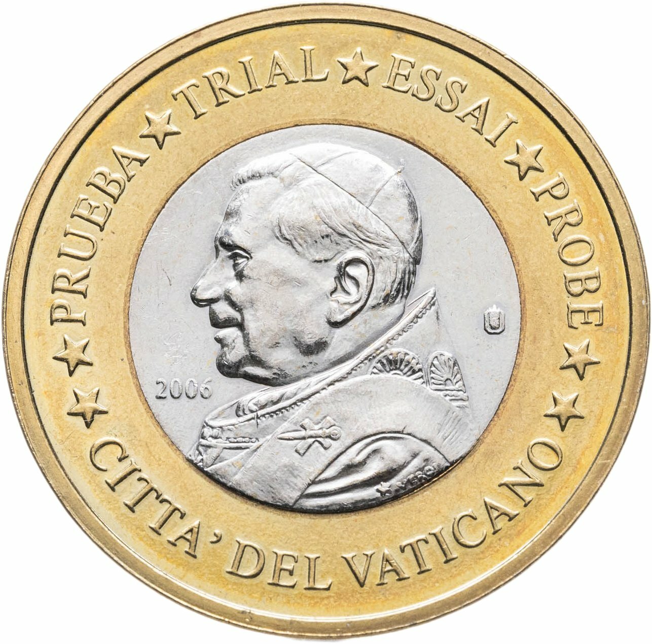 Монетовидный памятный жетон Ватикан 1 евро 2006