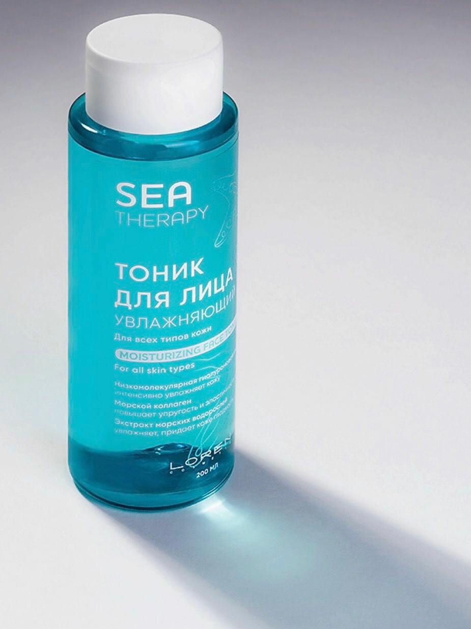 LOREN COSMETIC Тоник для лица увлажняющий для всех типов кожи Sea Therapy Moisturizing Face Toner, 200 мл