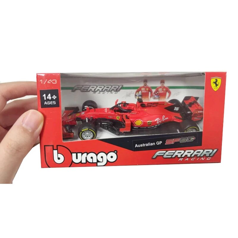 Коллекционная модель гоночного автомобиля Bburago 1:43 Красный, SF90-16