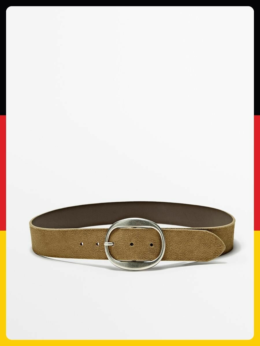 Ремень Massimo Dutti 6131/675, бежевый, M / 85cm