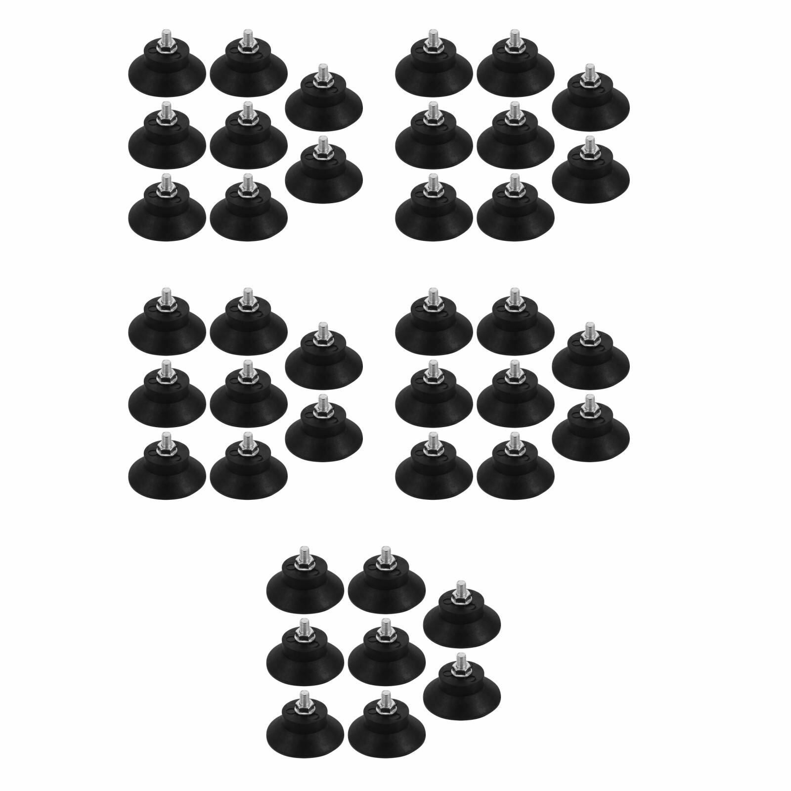 Антивибрационные резиновые опоры с резьбой M6 для компрессоров, моек, генераторов и др — 40 шт 45×45×20 мм, чёрные
