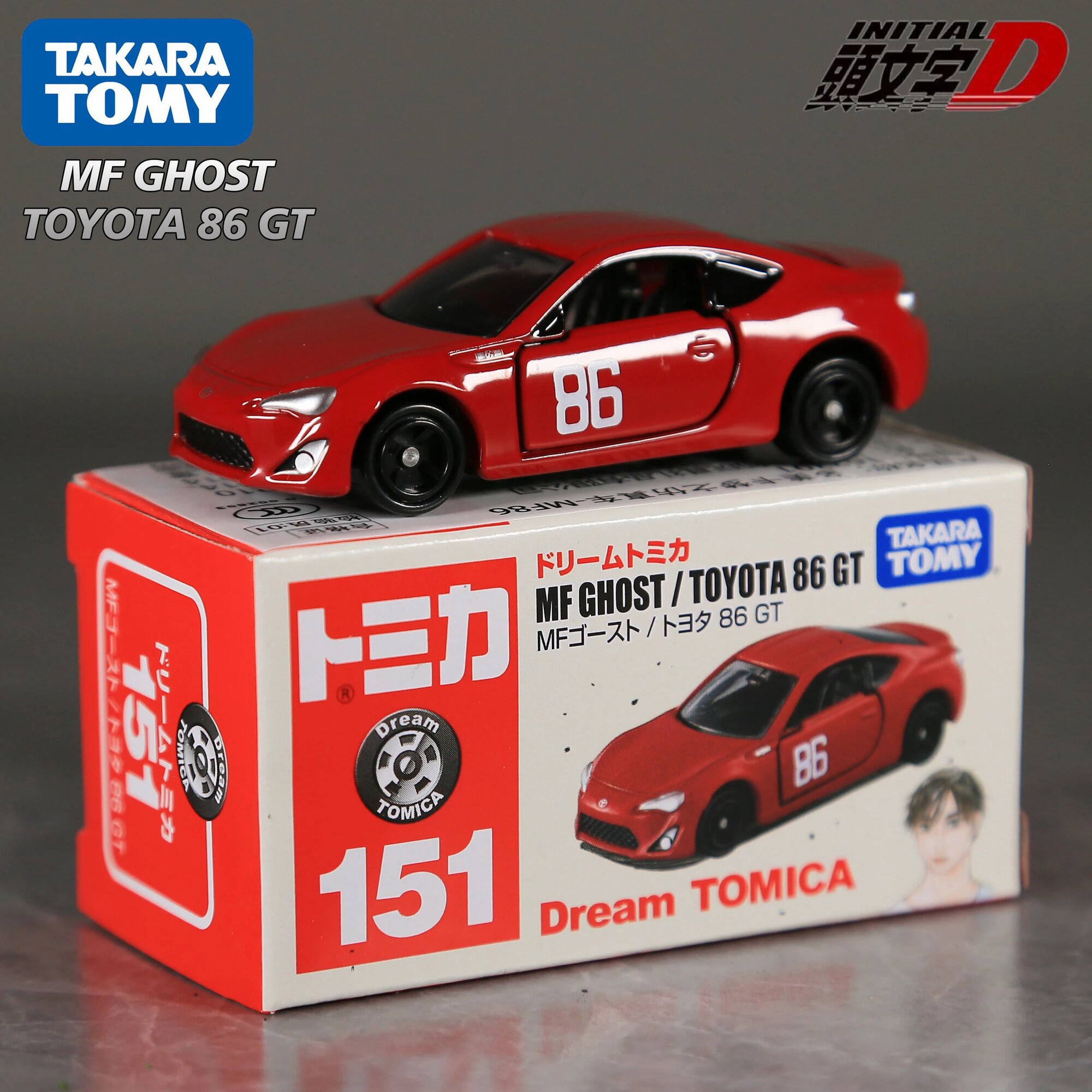 TOMY Initial D MF GHOST Toyota 86 GT 151 металлическая модель автомобиля