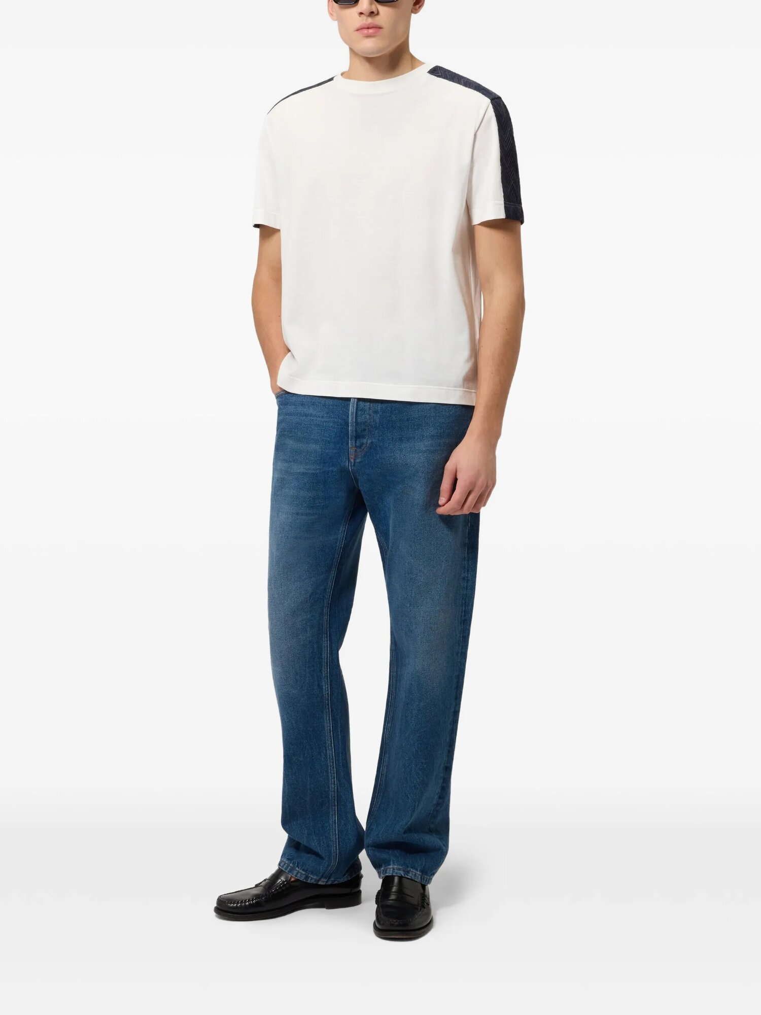 Футболка Missoni Zigzag-panel T-shirt, размер 52, white — фото 1