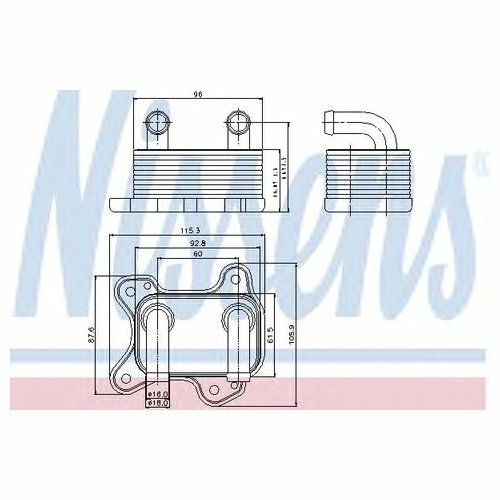 Радиатор масляный Nissens 90682 для Chevrolet Corsa; Opel Astra, Combo, Corsa
