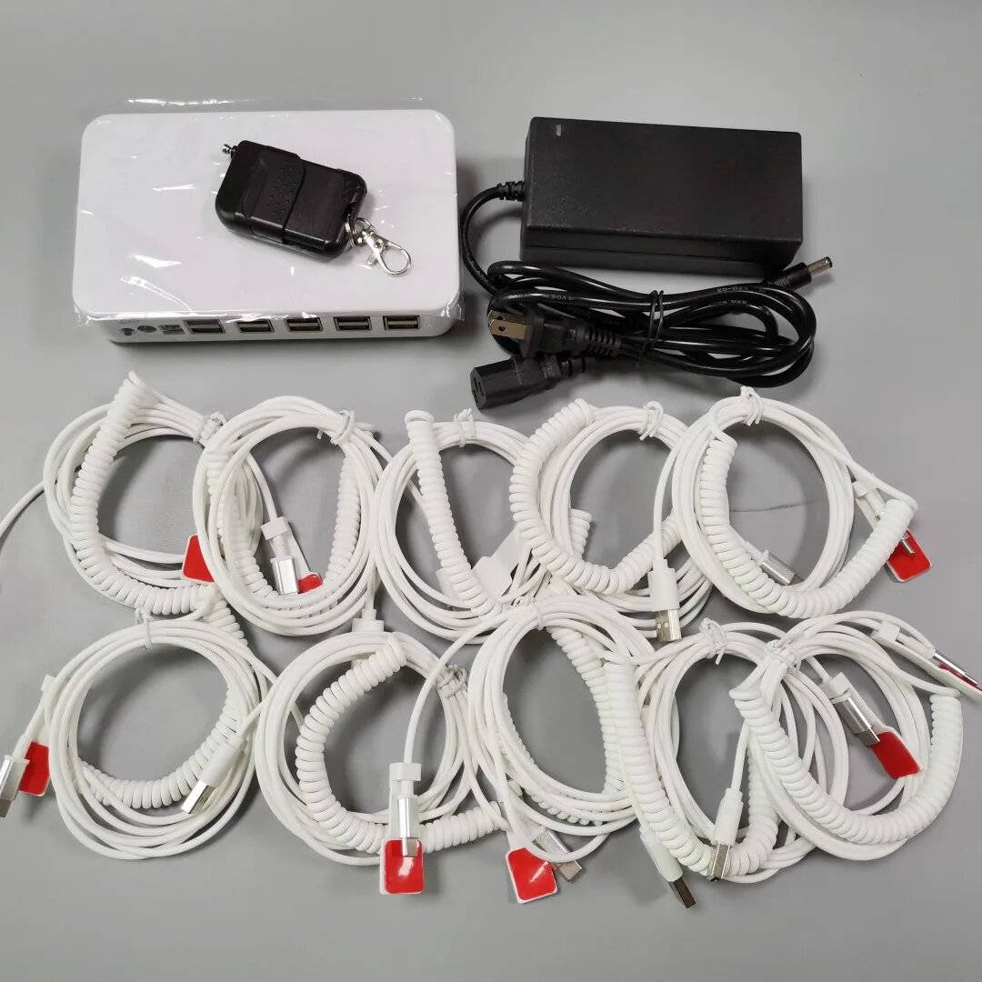 Противоугонная система для ноутбука 10 Port, EU Plug