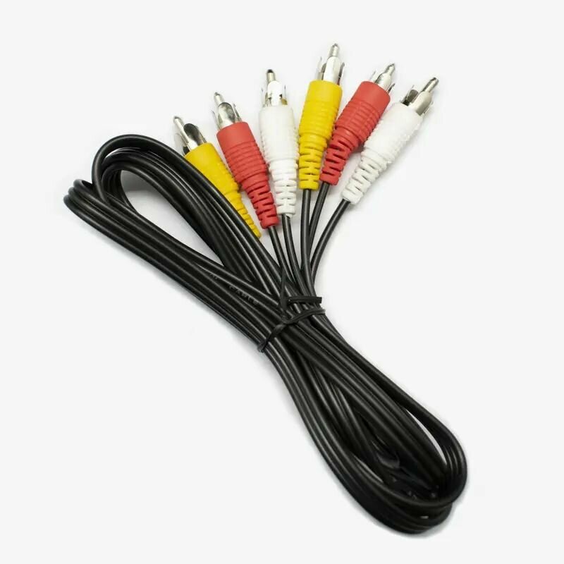 Аудио-видео кабель 3RCA-3RCA, 1.2 м