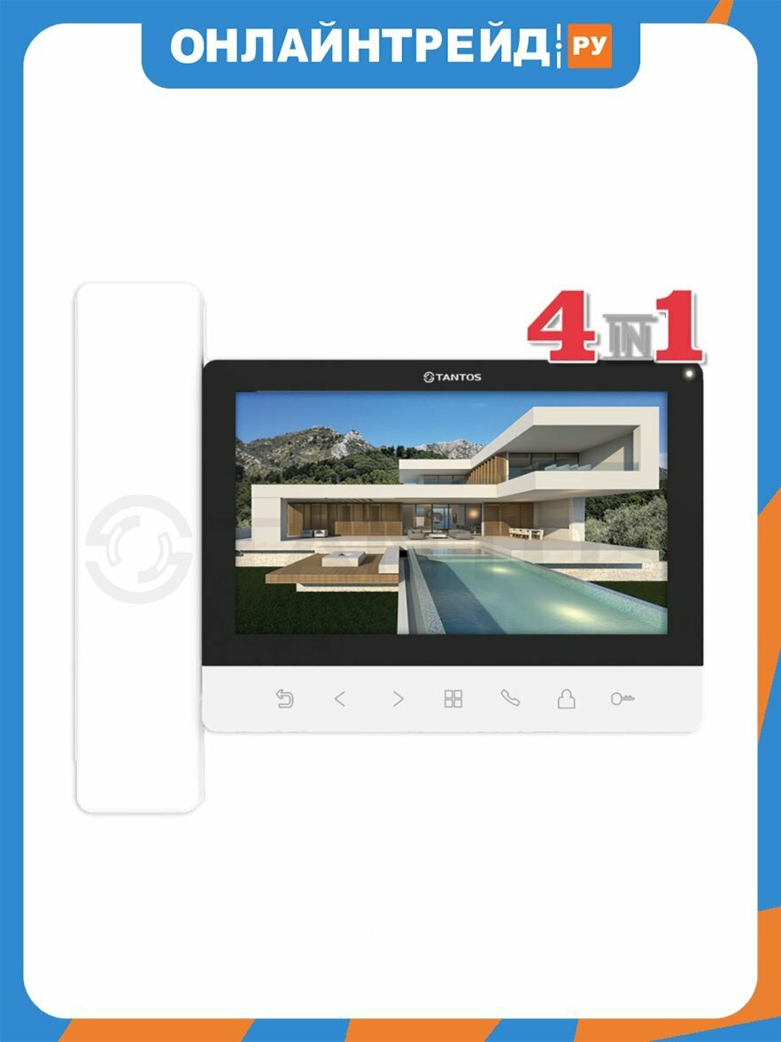 Монитор видеодомофона Tantos LOKI HD SE (White)
