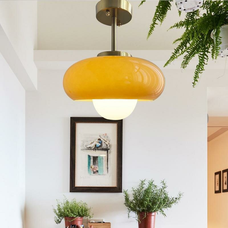 Средневековый винтажный подвесной свет Creative Bauhaus Glass Скандинавский подвесной свет для столовой, спальни, под изголовьем кровати из Чуншана