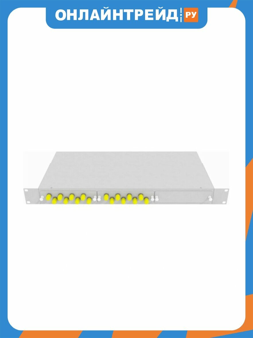 Кросс оптический стоечный Toplan 19", 16 ST/PC адаптера, многомодовый ОМ3(50/125), 1U, серый, укомплектованный,