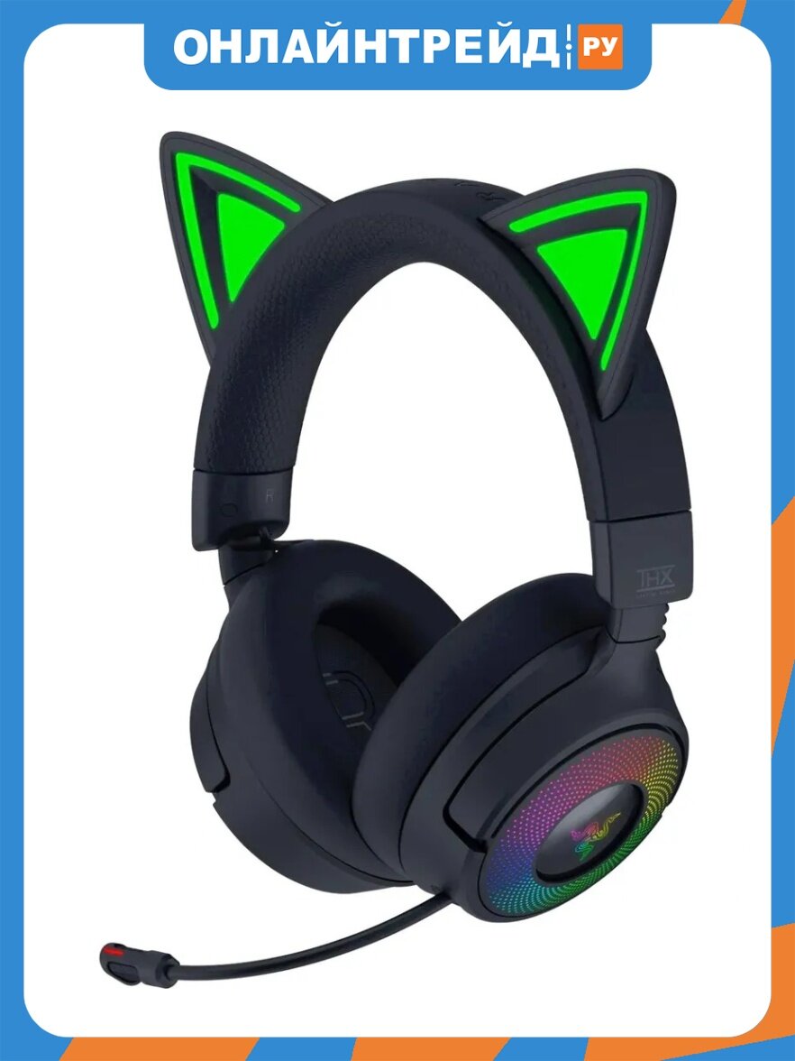 Игровые наушники Razer Kraken Kitty V3 Pro, беспроводные, черный