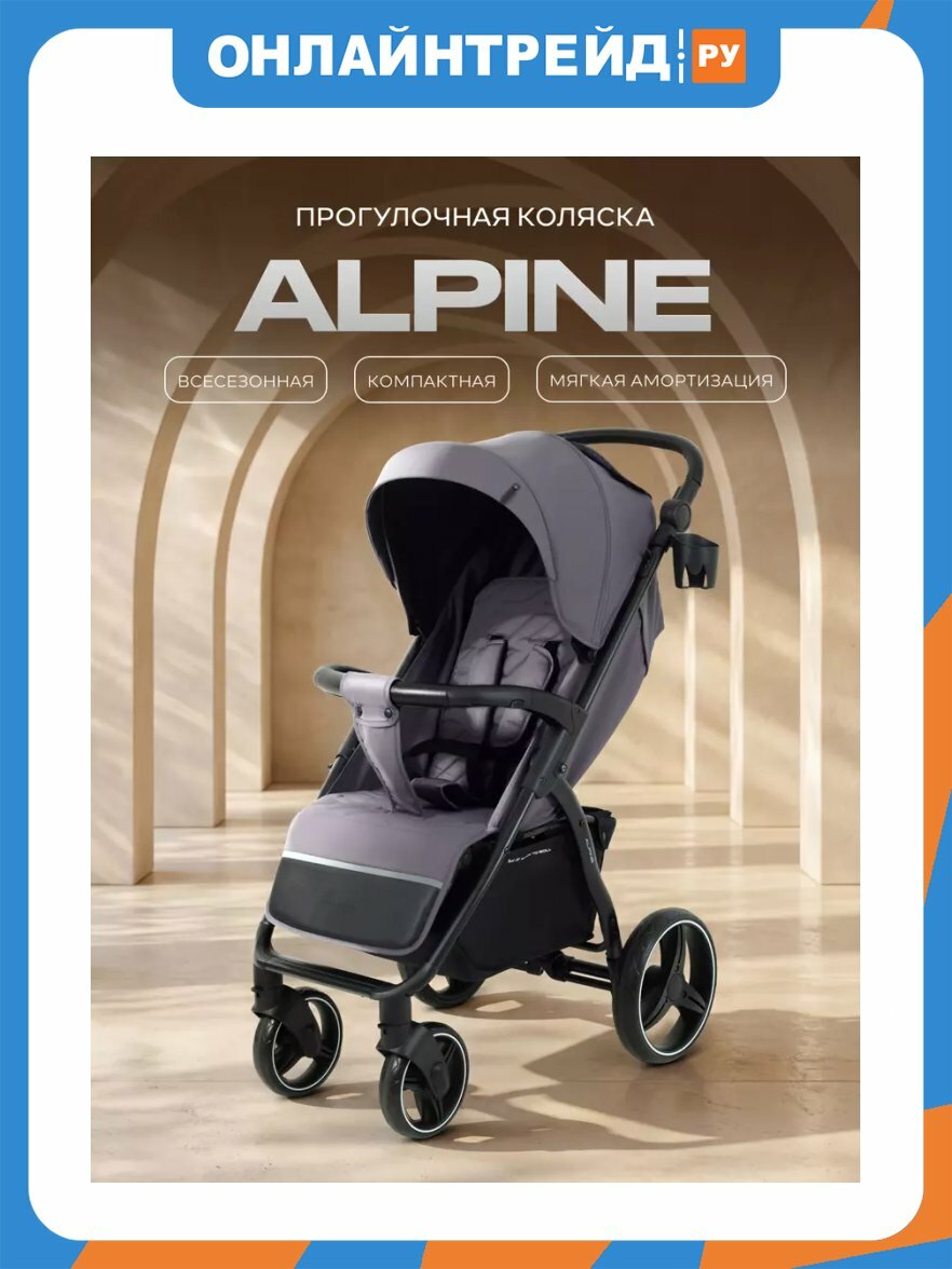 Прогулочная коляска Rant Basic ALPINE RA450 Dark grey 2026