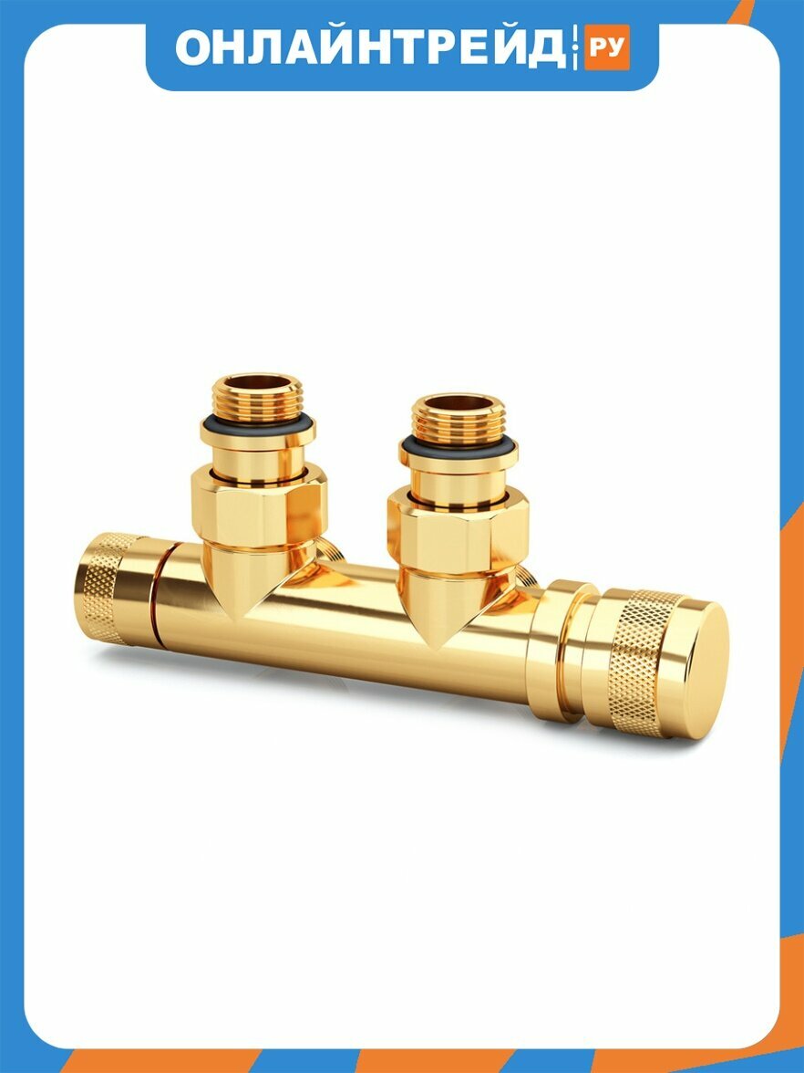 Узел SR Rubinetterie нижнего подключения угловой 1/2"х3/4"Е Золото (правый)