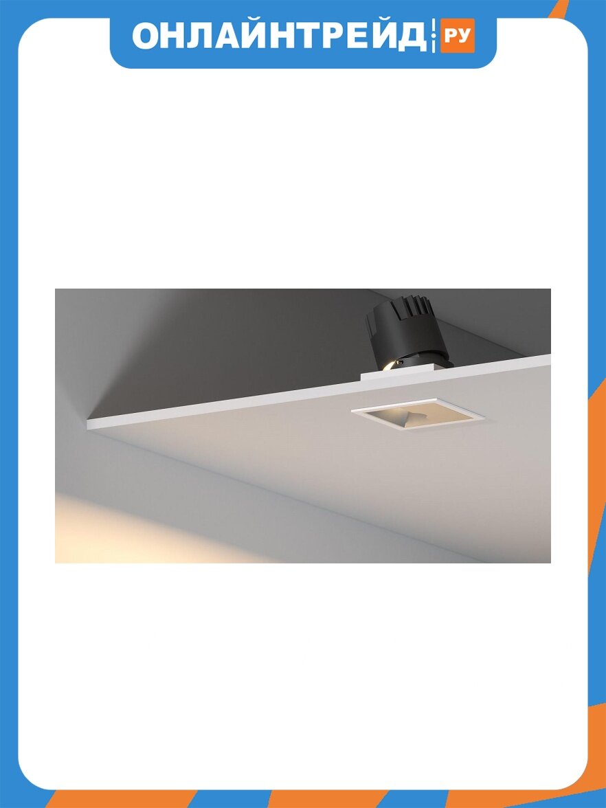 Встраиваемый светодиодный светильник Elektrostandard Inline 25091/LED 10W 3000K белый/хром a064615