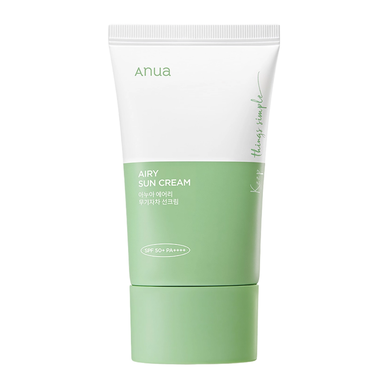 Anua Airy Sun Сream SPF50+ PA++++ Лёгкий минеральный солнцезащитный крем с экстрактом хауттюйнии
