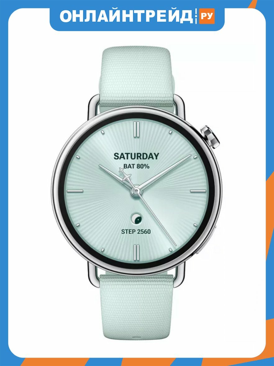 Смарт-часы Xiaomi Watch S4 Fluororubber Strap Зеленые