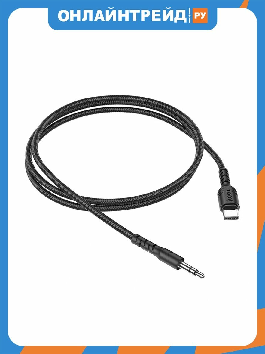 Кабель-переходник Hoco USB Type-С/Jack 3.5, UPA17, 1м, черный