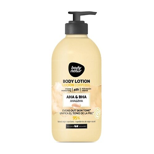 BODY NATUR Лосьон для тела с AHA, BHA кислотами Body Lotion Aha&BHA, 275 мл