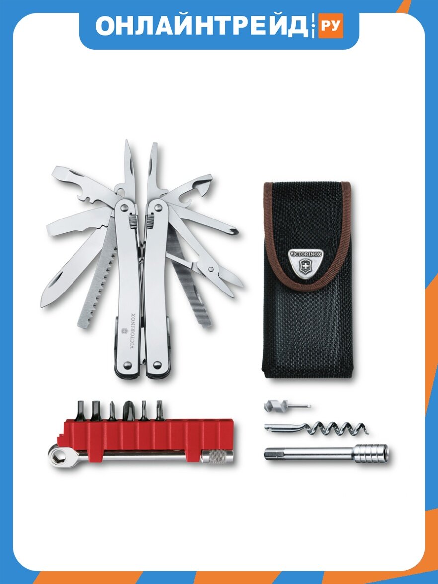 Мультитул Victorinox SwissTool Spirit X Plus Ratchet, 105 мм, 36 функций, в нейлоновом чехле