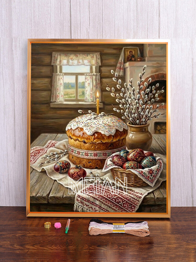 MEIAN Набор для вышивания,30x40CM,14CT,40 цветов