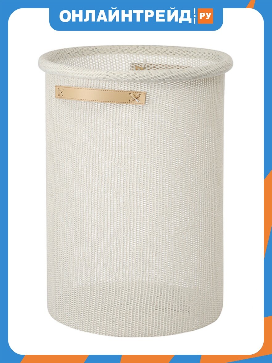 Корзина для хранения Bergenson Bjorn Sustainable collection круглая, 37х37х52 см, молочная (BB0000910)