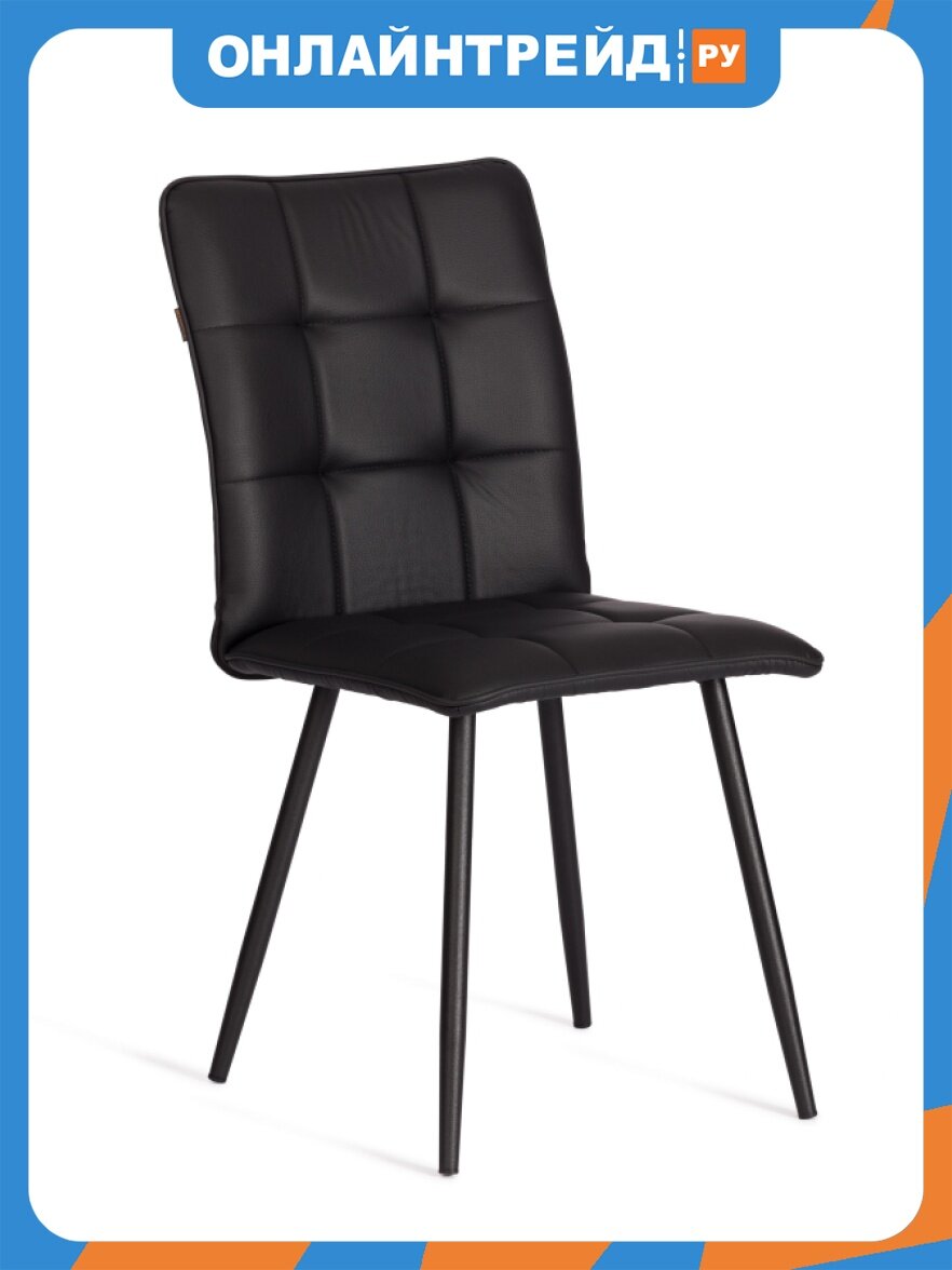 Стул обеденный Tetchair Bari LT экокожа / 41 х 55 х 89 см / черная