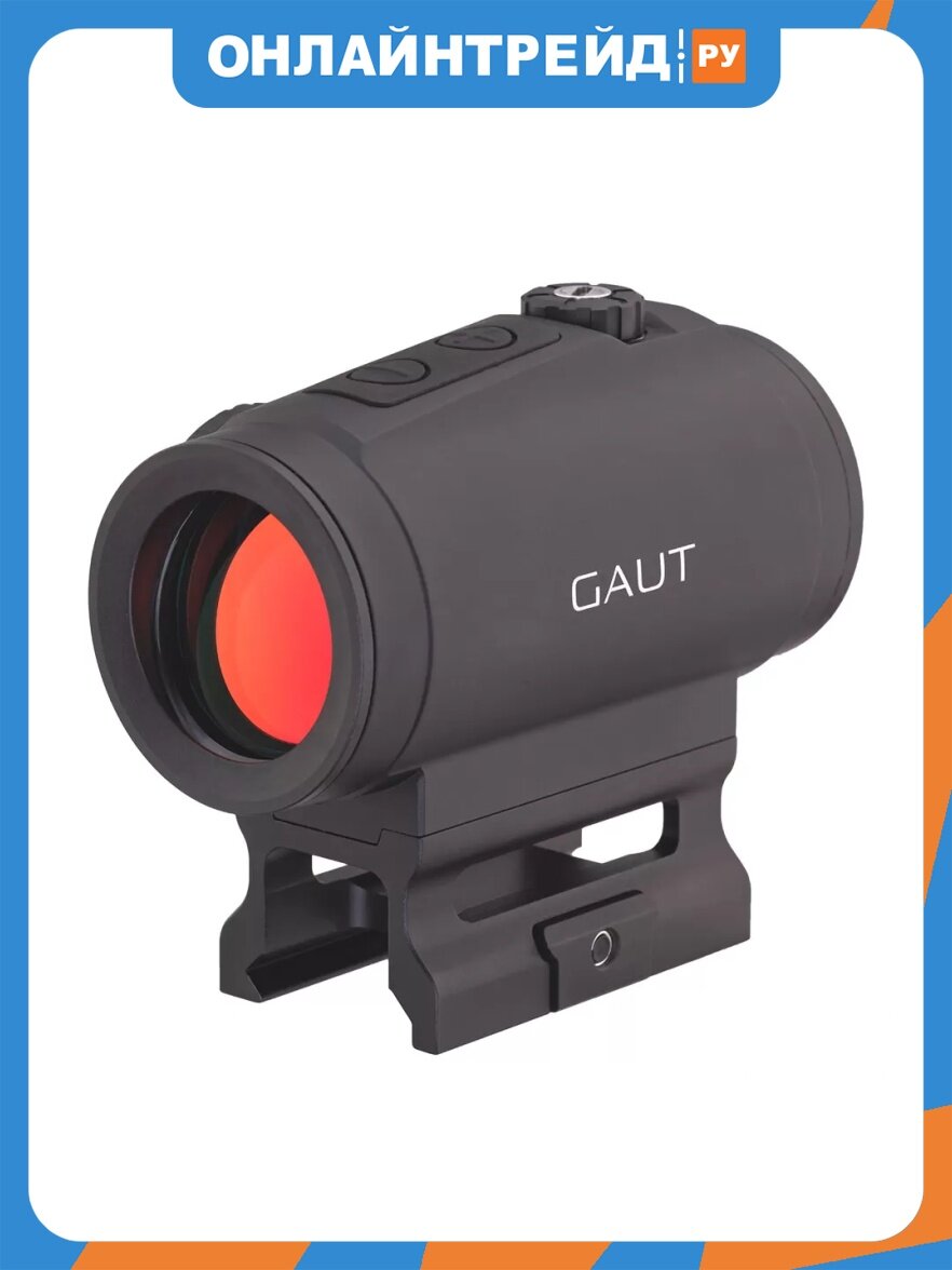 Коллиматор Gaut Tourmaline 1x29, закрытого типа, точка 2/круг 40 MOA, красная, 8+2NV, датчик движения, Weaver, 173/185г