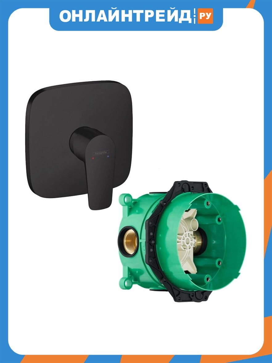 Смеситель для душа Hansgrohe Set Talis E (71765670+01800180), матовый черный 71765670S